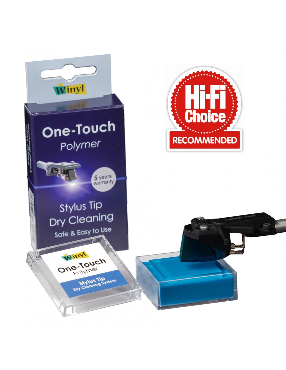 One-Touch Polymer Stylus Tip Dry Cleaning System